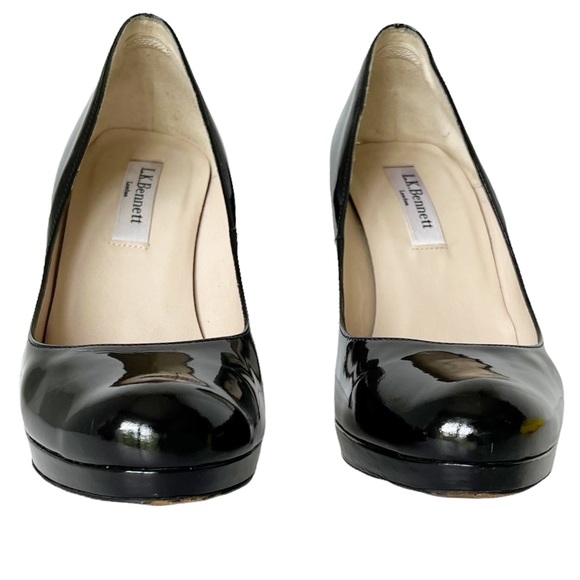 LK Bennett | Shoes | Lk Bennett Sledge Patent Platform Pump 38 7 | Poshmark